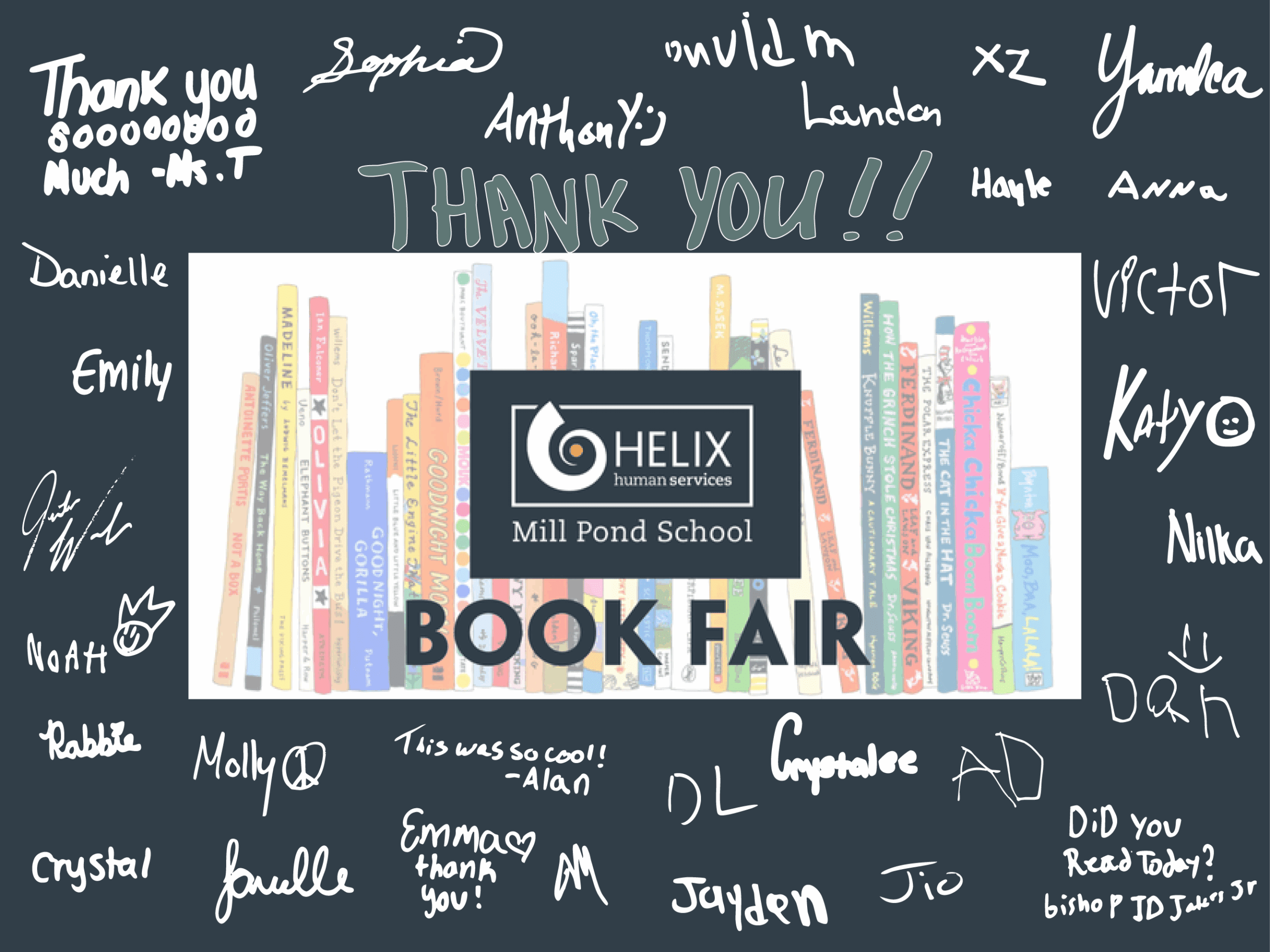 A Very Successful Book Fair at Mill Pond School! - Helix Human Services