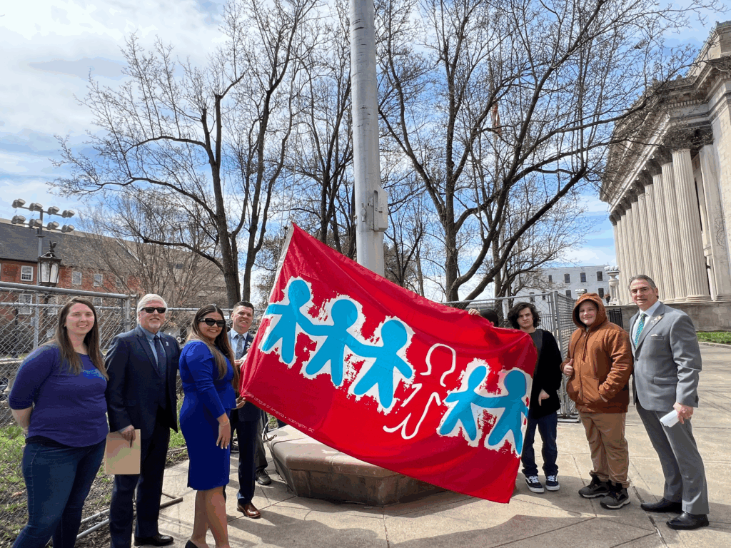 Child Abuse Revention Month Flag Raising - Helix Human Services